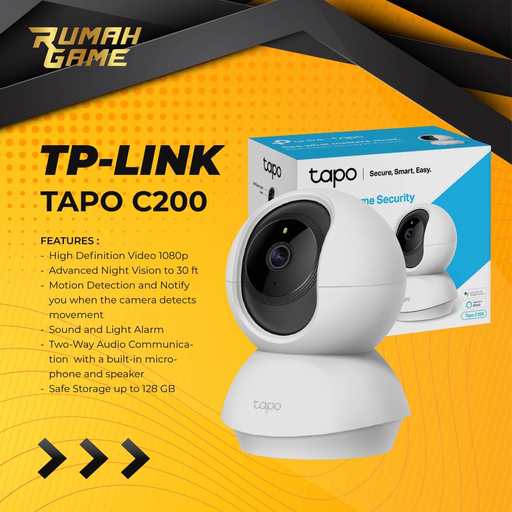 Jual WiFi Camera TP-LINK TAPO C200 - Home Security Cam TPLINK TAPO C200 FHD | Shopee Indonesia
