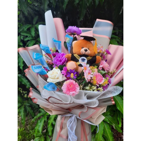 Jual buket bunga wisuda premium terbaik (gratis kartu ucapan) | Shopee ...
