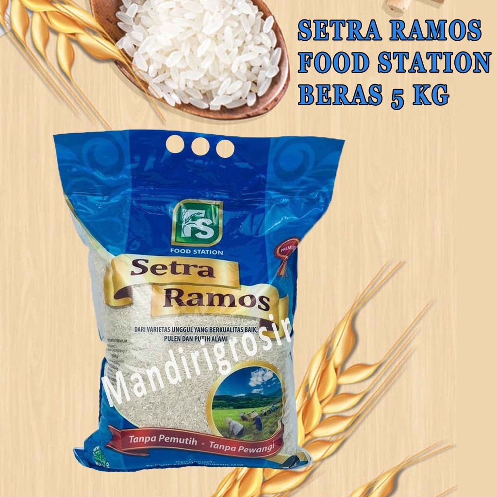 Jual BERAS PUTIH* BERAS SETRA RAMOS FOOD STATION 5KG | Shopee Indonesia