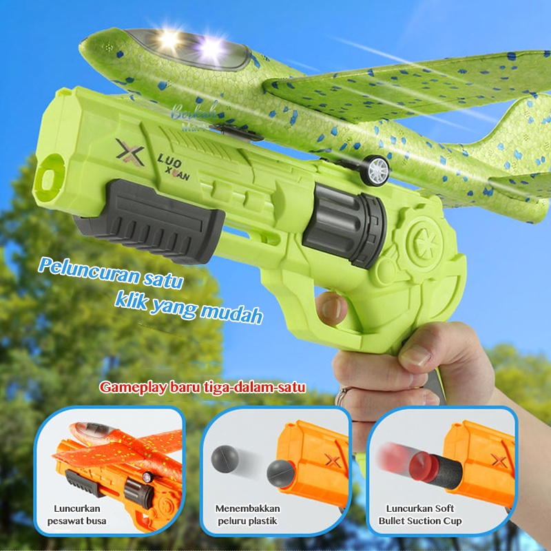 Jual 1 Set Mainan Anak Anak 3 in 1 Peluncur Pesawat Terbang Air Plane ...