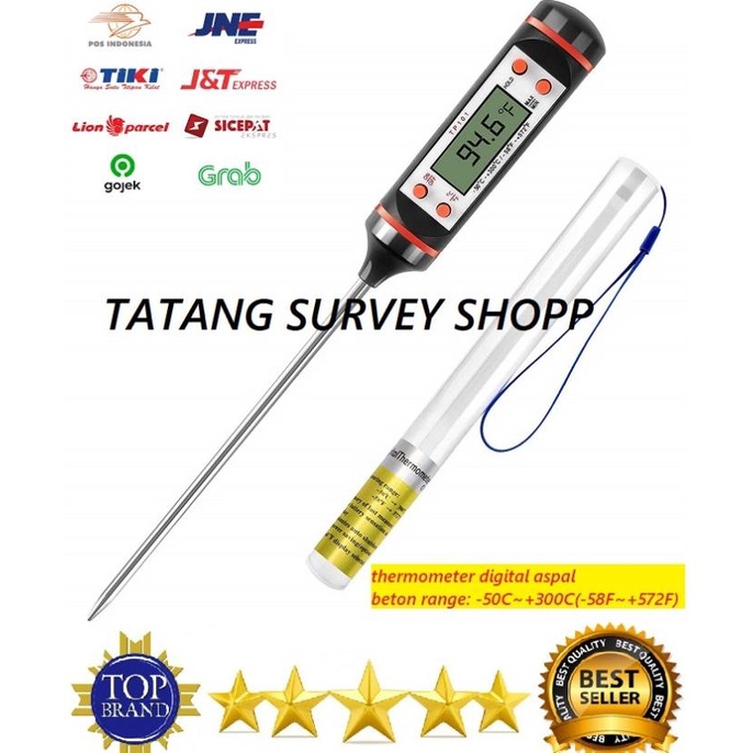Jual thermometer digital aspal beton range: -50C~+300C(-58F~+572F ...