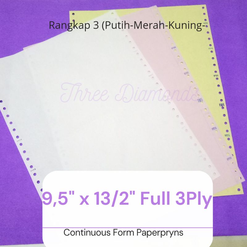 Jual (20 Lembar) Kertas Faktur 3ply 9.5x13 /2 rangkap 3 / Kertas ...