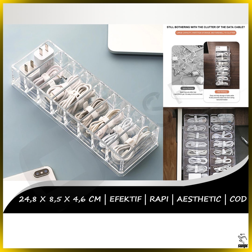 Jual Kotak Kabel Organizer Tempat Penyimpnan Pengikat Penggulung Kabel ...