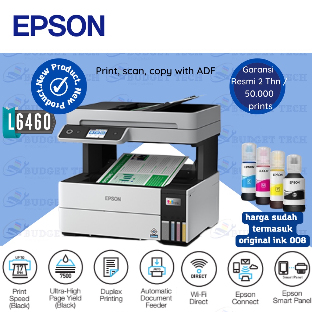 Jual Printer Epson L6460 L 6460 All in One ADF Printer GARANSI RESMI ...