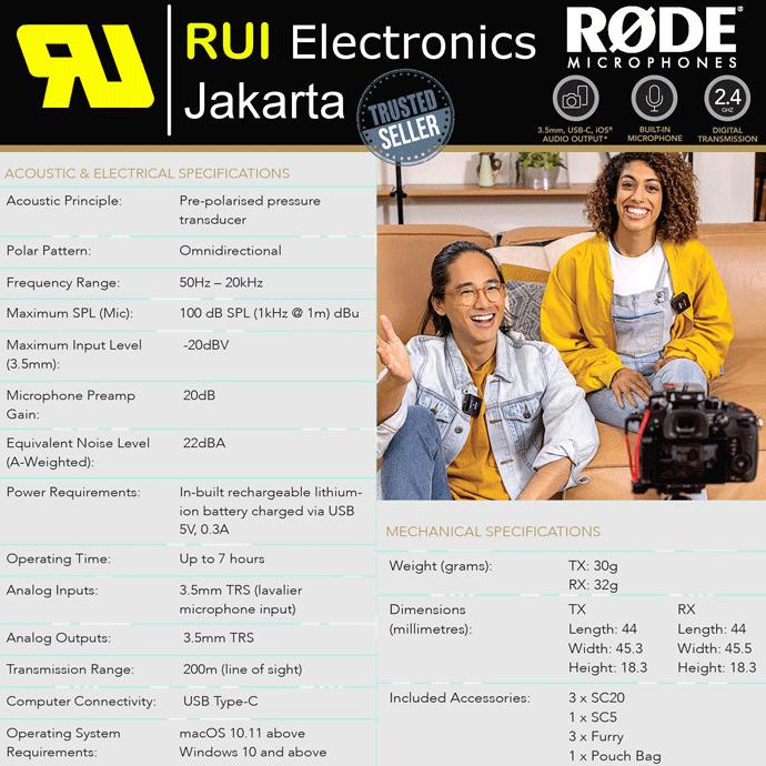 Jual Rode Wireless Go Ii 2 Channel Wireless Microphone System | Shopee Indonesia