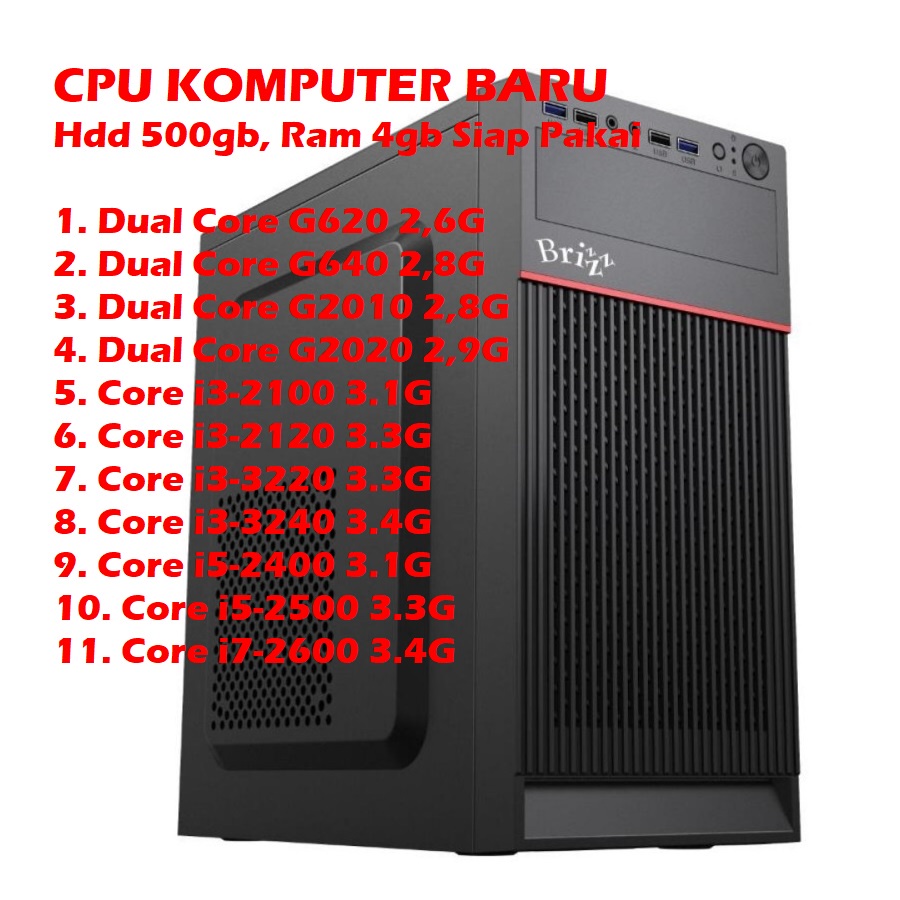 Jual CPU KOMPUTER BARU, CPU CORE I7-2600, CPU CORE I5-2400 / CPU CORE ...