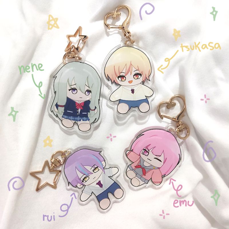 Jual wonderland x showtime keychain (rui,nene,emu,tsukasa) | project ...