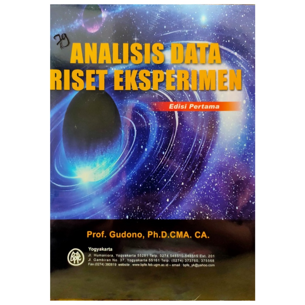 Jual Analisis Data Riset Eksperimen Edisi Pertama - Gudono - BPFE | Shopee Indonesia