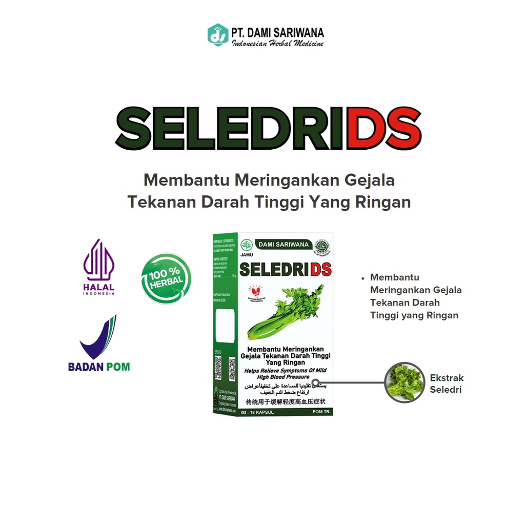 Jual Seledri DS Kapsul Herbal Meringankan Tekanan Darah Tinggi | Shopee ...