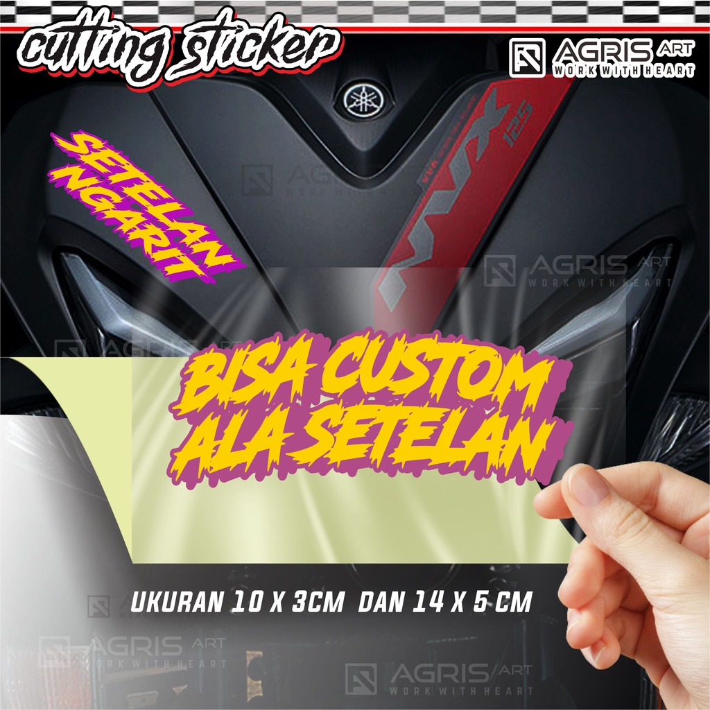 Jual custom cutting sticker stiker suka suka ala setelan setelan pabrik ...