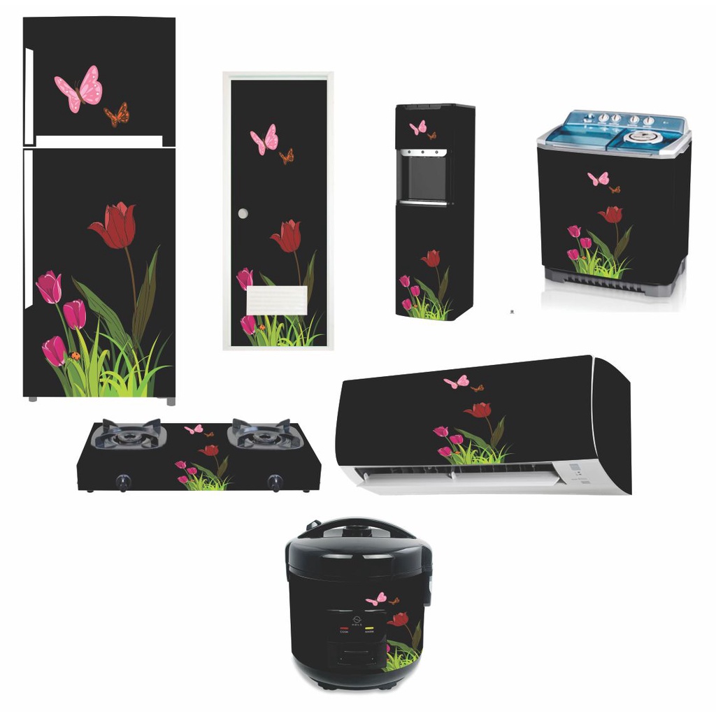 Jual Sticker dekorasi sticker Flower 015 sticker kulkas sticker mesin ...