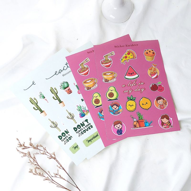 Jual Sticker Custom Tinggal Tempel / Mini Sticker Tumblr / Notebook ...