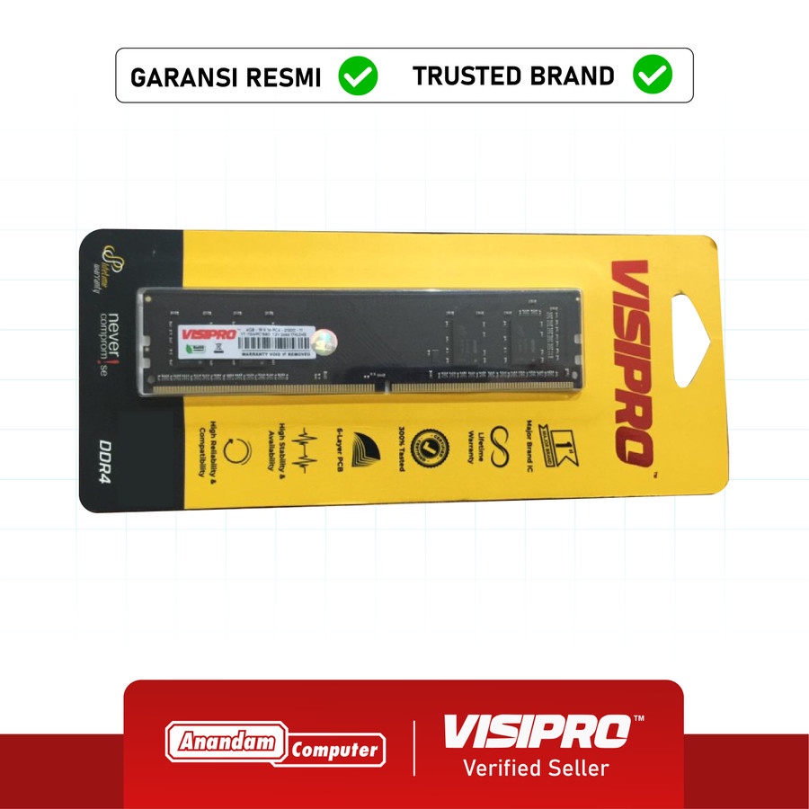 Jual VISIPRO DDR4 8GB 3200 Mhz Memory Ram Komputer PC | Shopee Indonesia