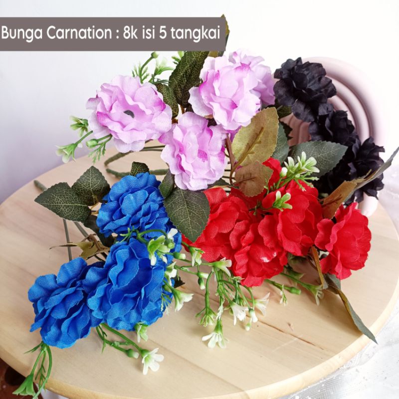 Jual BUNGA ARTIFICIAL CARNATION / BUNGA DEKORASI /BUNGA ARTIFICIAL ...
