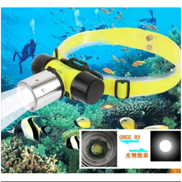Jual Paket Lengkap Senter Kepala Selam XQ-109 / Senter Diving - Senter ...