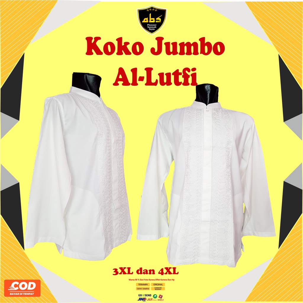 Jual Baju Koko Jumbo Putih BW Bordir Senada Perlengkapan Haji Umroh ...