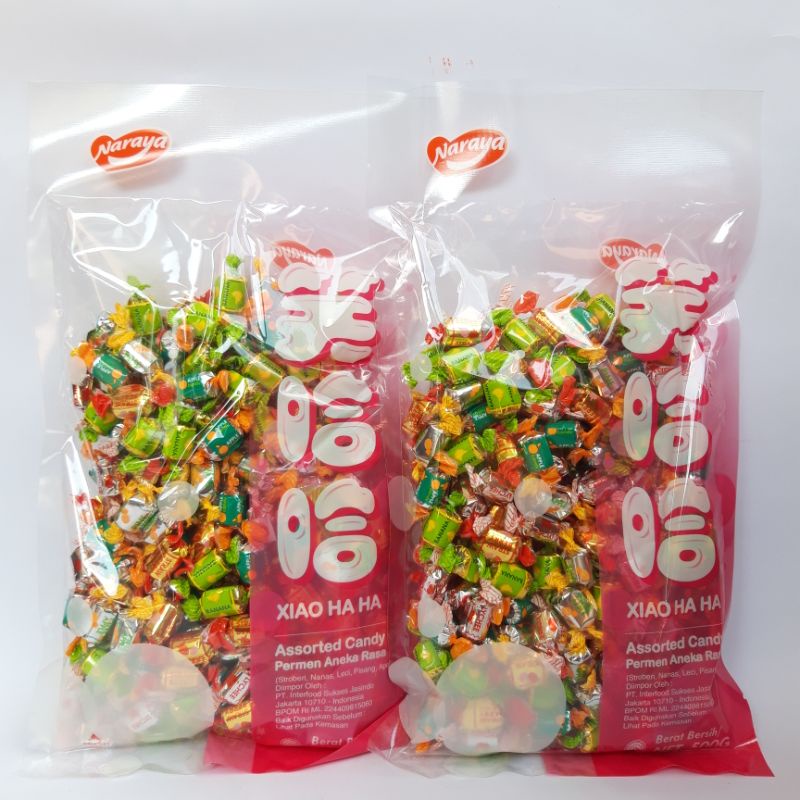 Jual PERMEN XIAO HA HA 500 GRAM ASSORTED CANDY| PERMEN ANEKA RASA NARAYA | Shopee Indonesia