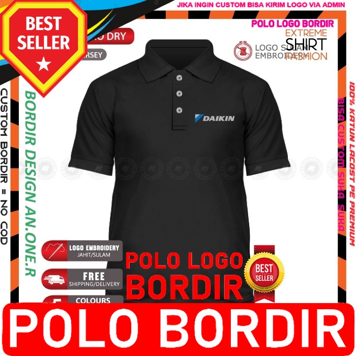 Jual POLO BORDIR Daikin AC Baju Sales Uniform Fashion Embroidery Jahit ...