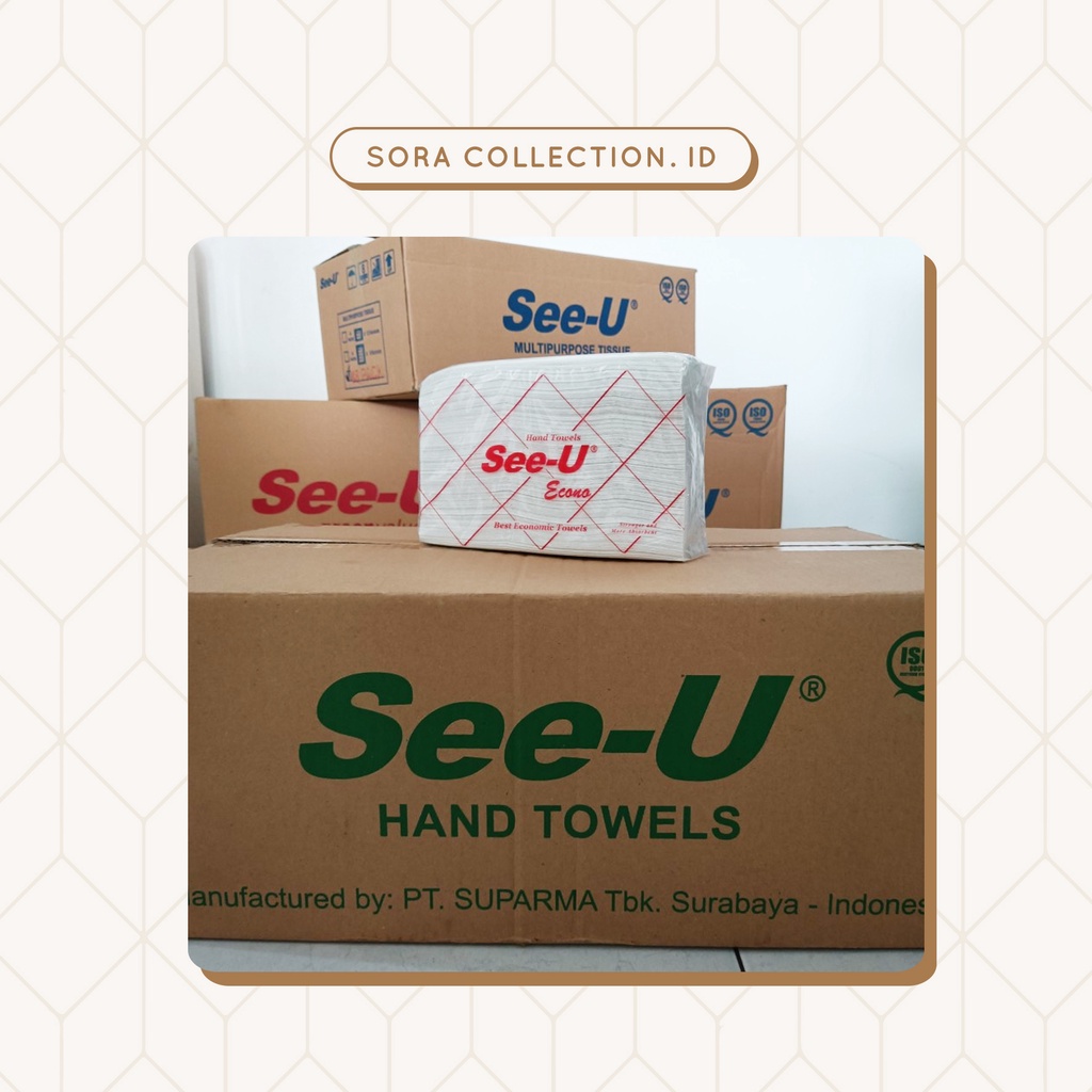 Jual Tissue See U / Tisu Tangan / Hand Towel Econo Red 1 Dus Isi 20 ...
