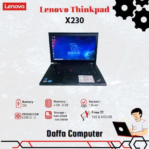 Jual Laptop Lenovo Thinkpad X230 i5 Gen 3rd RAM 8GB SSD 256 GB Murah Bergaransi Original ...