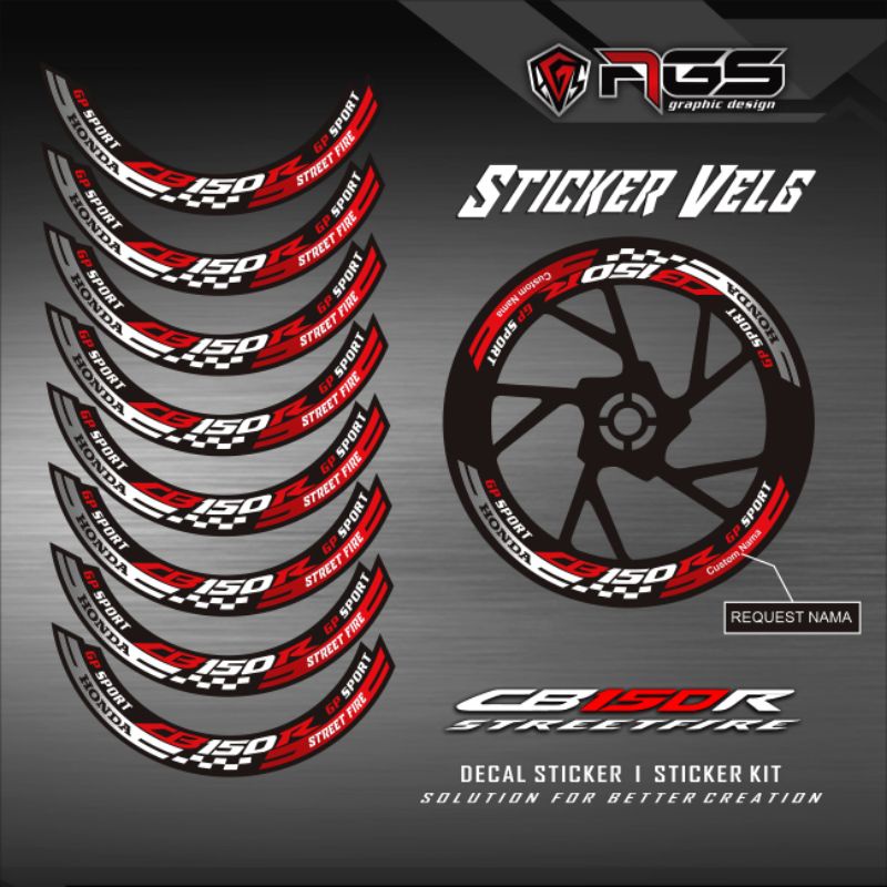 Jual STICKER VELK STICKER VELG DECAL VELG CB150R | Shopee Indonesia