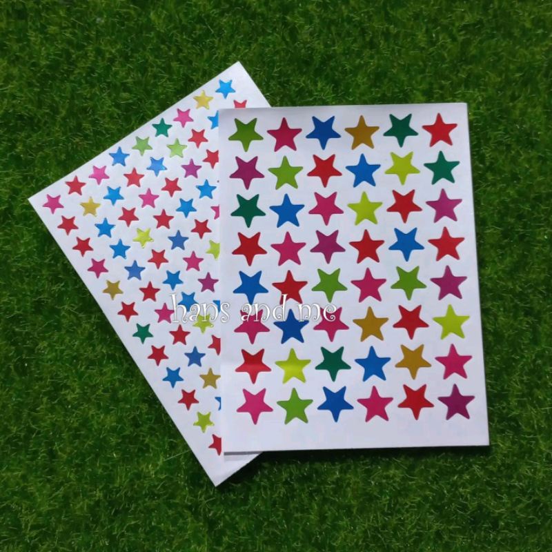 Jual Sticker Stiker Bintang Mini Warna Warni | Shopee Indonesia