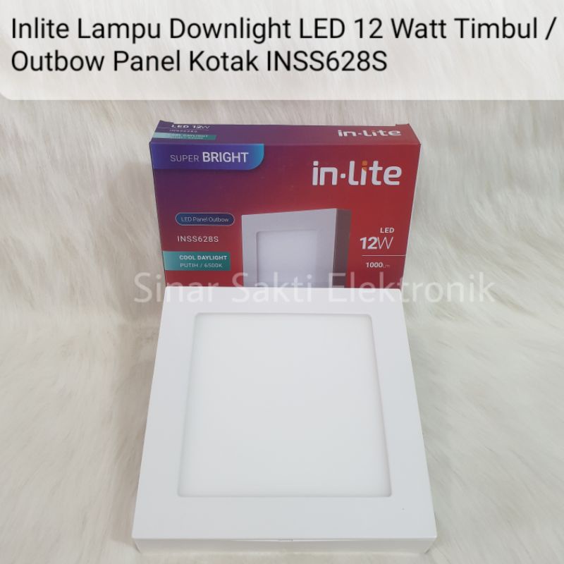 Jual Inlite Lampu Downlight LED 12 Watt Timbul OB Outbow Panel Kotak ...