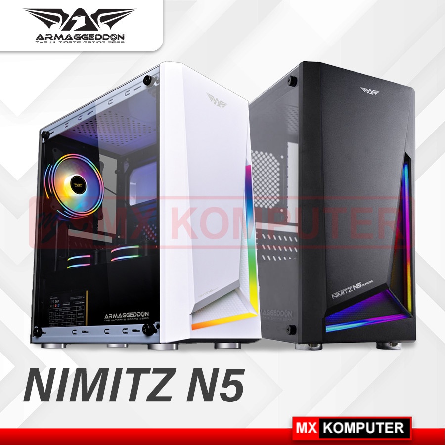 Jual Casing Armaggeddon Nimitz N5 Aurora Hitam Micro ATX - Gaming Case ...