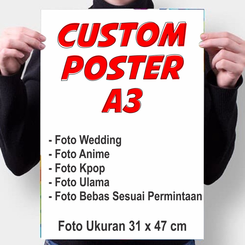 Jual Cetak Poster Custom Ukuran A3+ dan A4+ HD - Custom Poster Anime ...