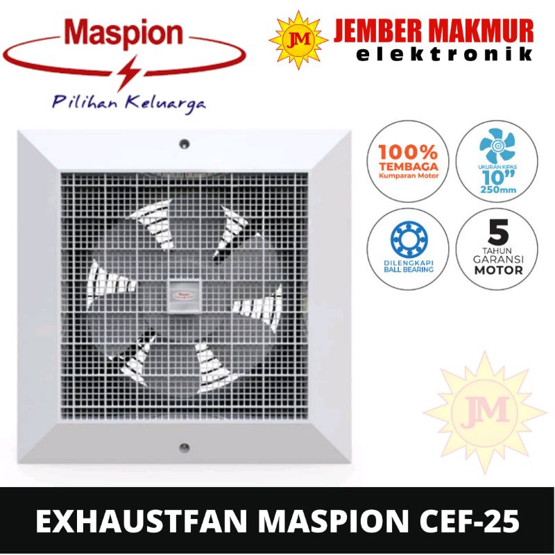 Jual Maspion Ceiling Exhaust Fan CEF 25 MASPION EXHAUST FAN / HEXOS ...