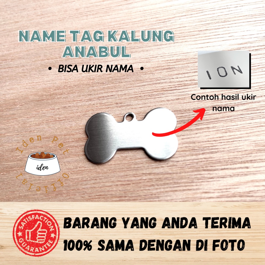 Jual Custom Ukir Nama Kalung Hewan Kucing Anjing Pet Cat Dog Name Tag ...
