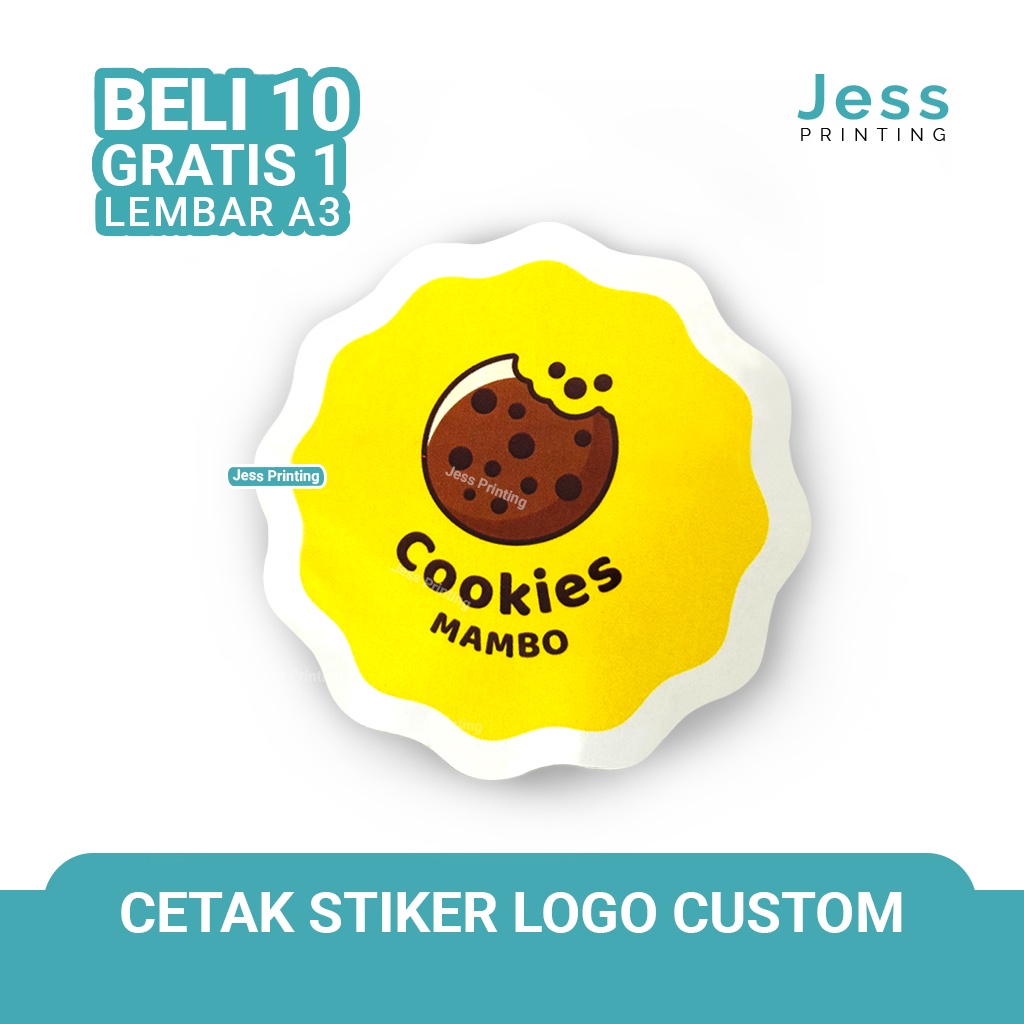 Jual Print Cetak Stiker Logo Makanan Cutting Custom Cocok Untuk Sticker ...