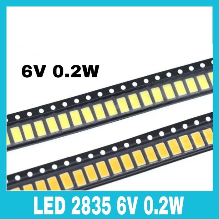 Jual LED 2835 6V 0.2W ultra Bright SMD 22-30LM light Emitting diode ...