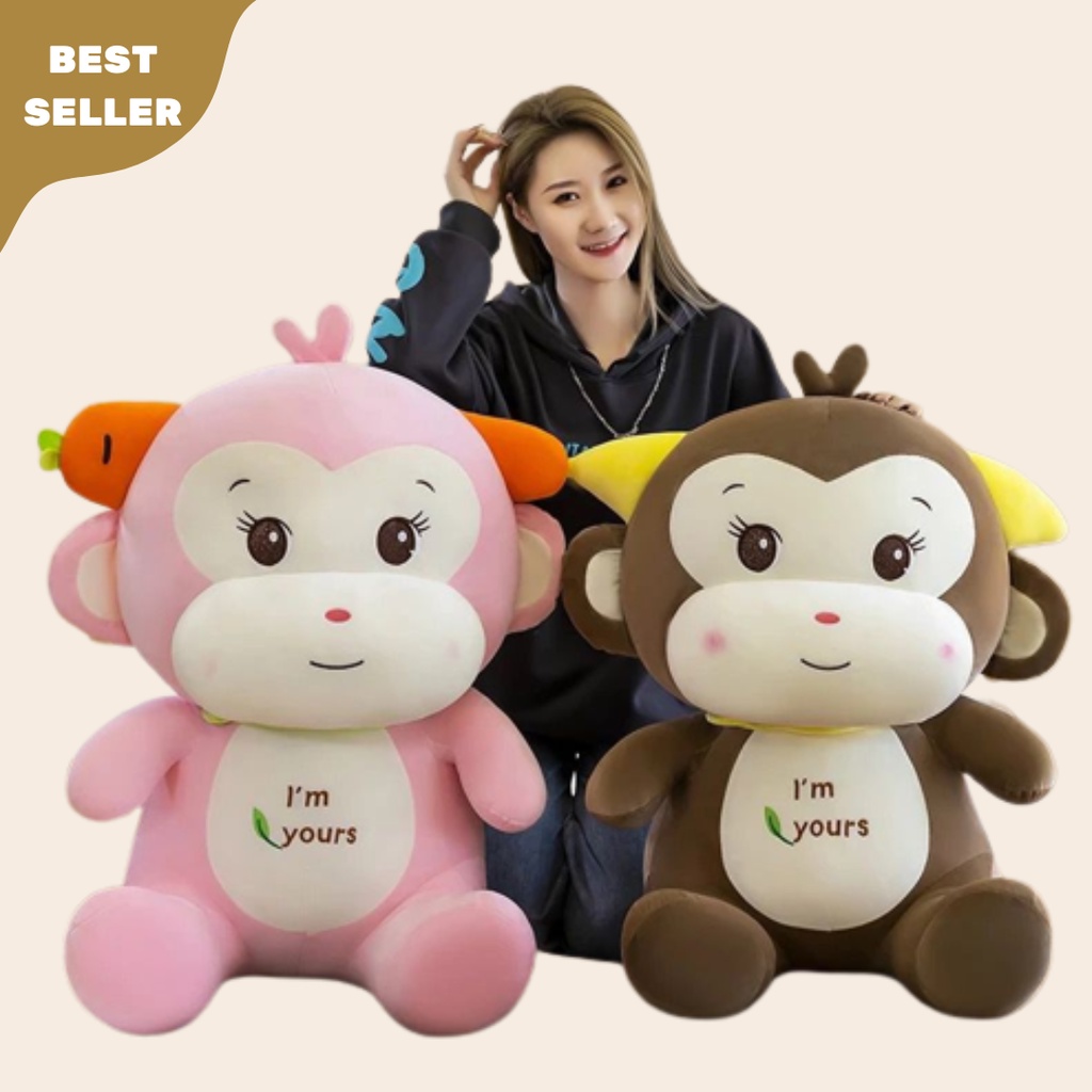 Jual Boneka Monyet Lucu / Boneka Monkey I'm yours ukuran 40 cm | Shopee ...