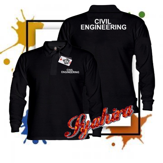 Jual Polo Berkerah Lengan Panjang CIVIL ENGINEERING Premium Baju ...