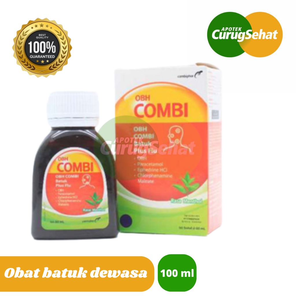 Jual OBH Combi Plus Batuk Flu Menthol Obat Batuk Sirup Dewasa (100 ml) | Shopee Indonesia
