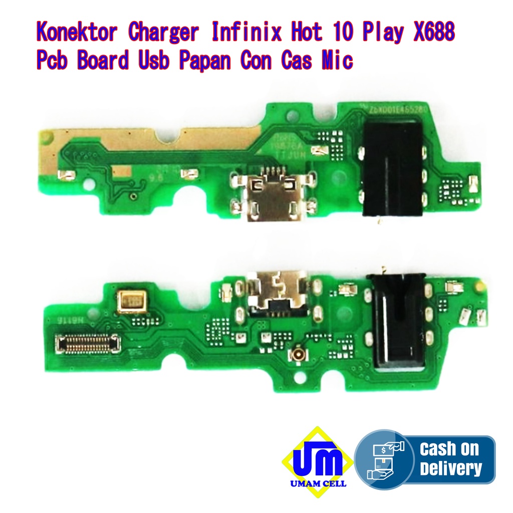 Jual Konektor Charger Infinix Hot 10 Play X688 Pcb Board Usb Papan Con Cas Mic | Shopee Indonesia