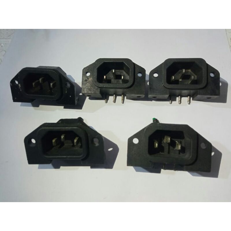 Jual Socket Panel AC Power 3 Pin,soket psu komputer PC Soket Listrik 3 kaki 10A 250V | Shopee ...
