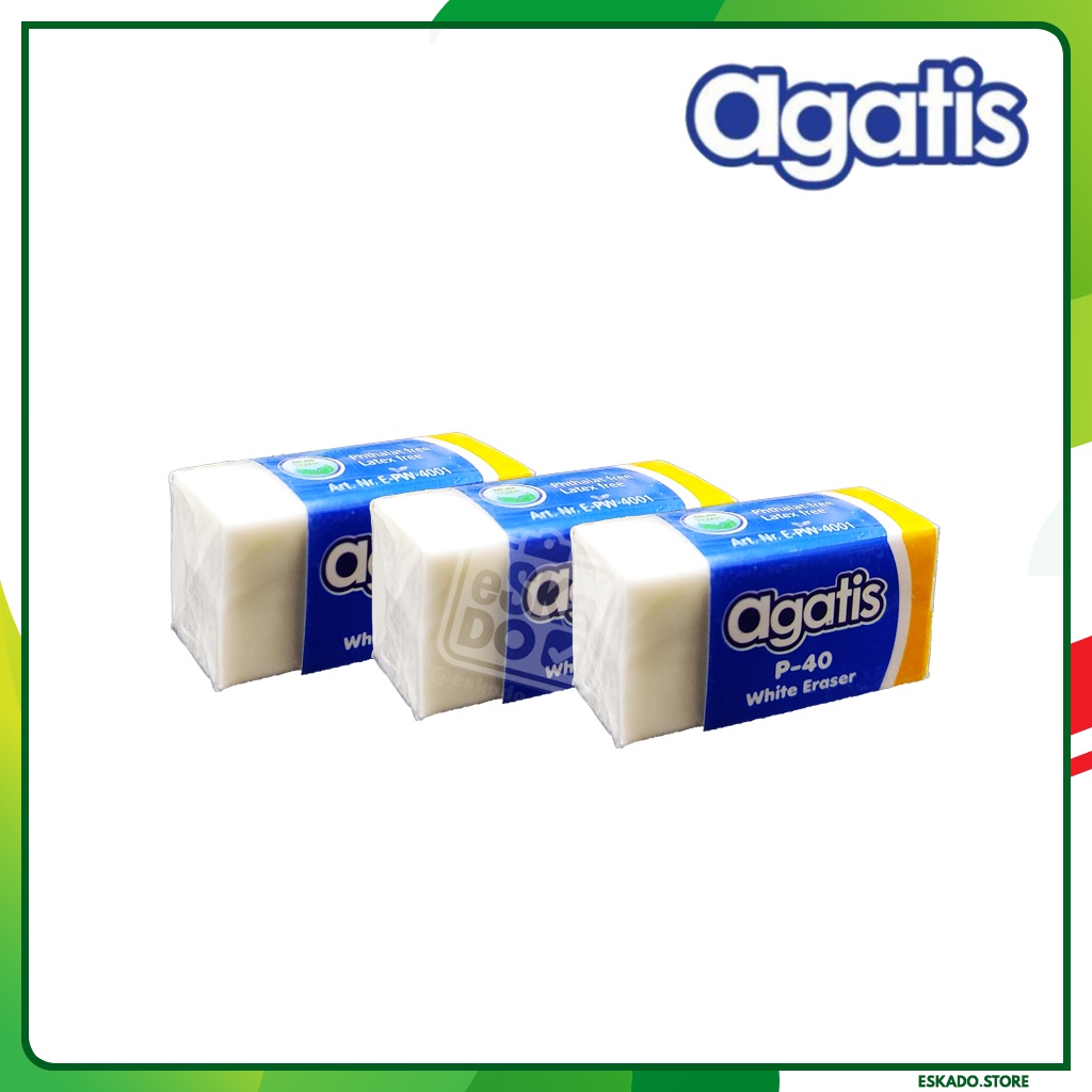 Jual Eraser Agatis ECO White P-40 / Penghapus Putih Kecil Agatis ...