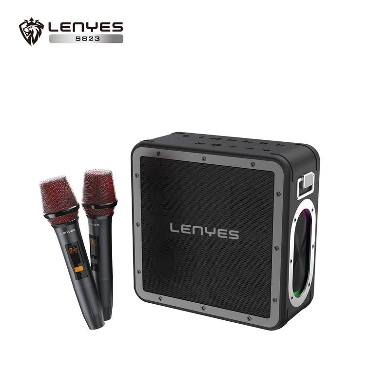 Jual LENYES S823 Wireless karaoke KTV Speaker with wireless microphone ...