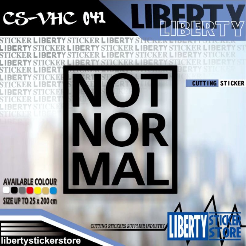 Jual Cutting Sticker Not Normal | Cutting Stiker Not Normal | Cutting ... Jual Cutting Sticker Not Normal | Cutting Stiker Not Normal | Cutting ...
