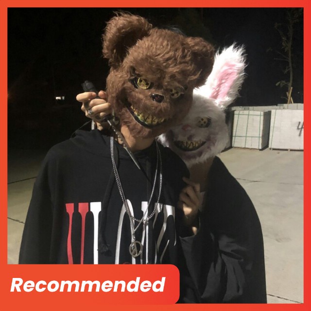 Jual Topeng Cosplay Beruang Kelinci scary bloody rabit bear Mengerikan ...