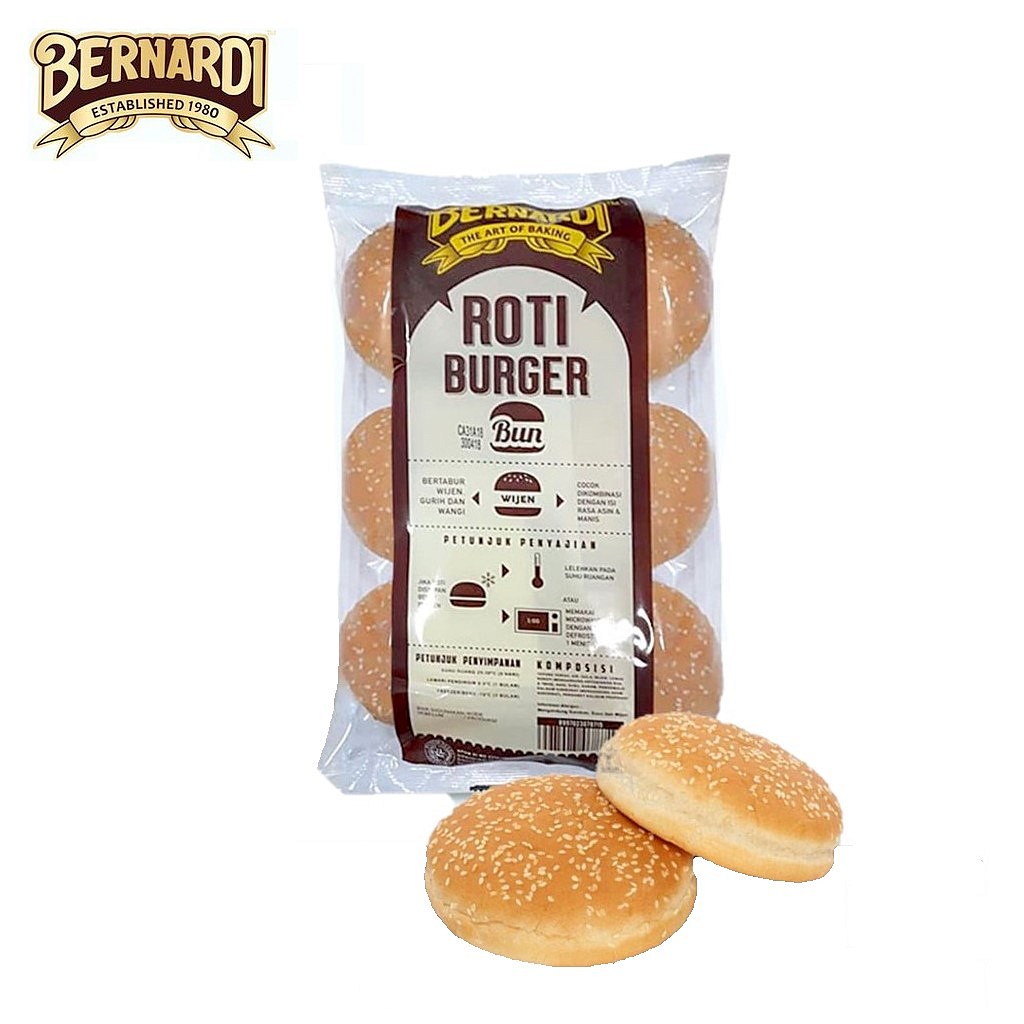 Jual Bernardi Roti Burger Wijen isi 6 – Burger Bun | Shopee Indonesia