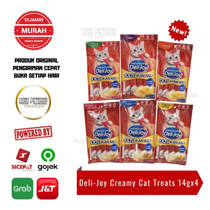 Jual Deli-Joy Creamy Treats 14g x 4 Snack Kucing Deli Joy Creamy Cat ...
