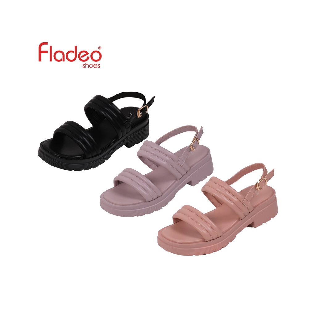Jual Fladeo B23/LDFT523-2BG/Sandal Heels Tali Wanita [ Wedges Slipper ...