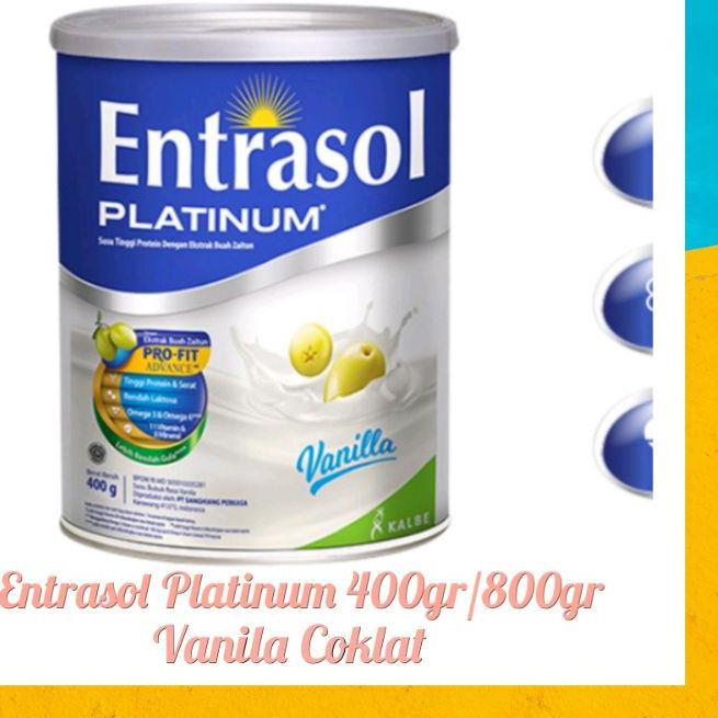 Jual ♬ Entrasol Platinum Senior Coklat Vanila 400gr 800gr Susu LANSIA ...