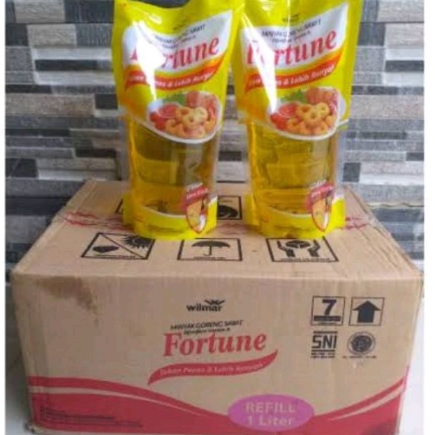 Jual 1Dus isi 12pc Minyak Goreng Fortune 1Liter / 1Dus Minyak Goreng ...