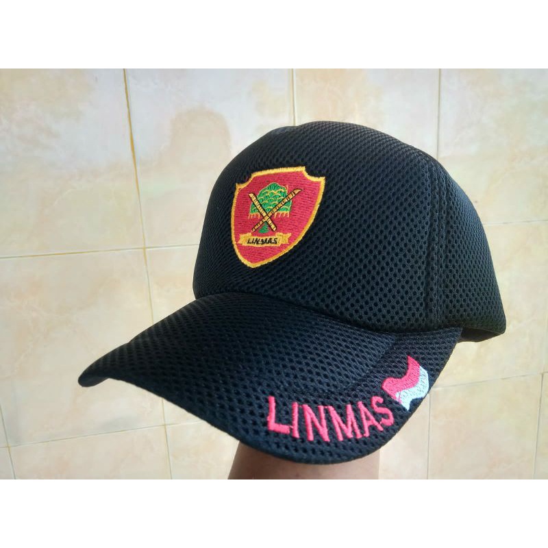 Jual topi linmas jaring warna hitam | Shopee Indonesia