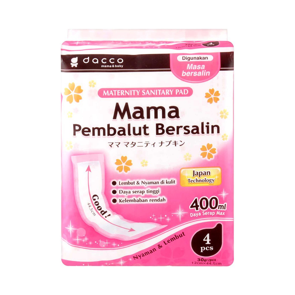 Jual MAMA PEMBALUT BERSALIN DACCO ISI 4 - DACCO MATERNITY SANITARY PAD ...