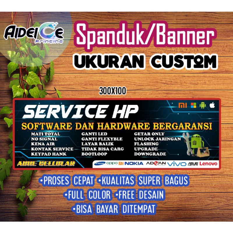 Jual spanduk custom / free desain / 1 hari langsung jadi | Shopee Indonesia